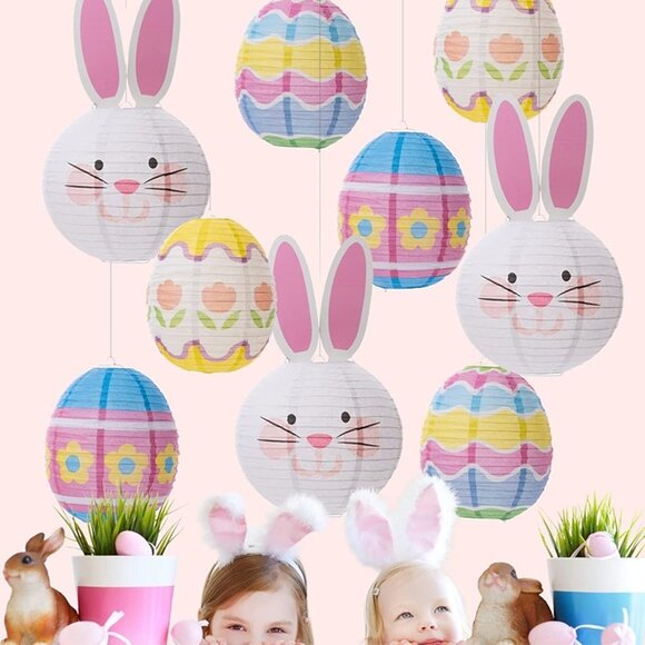 Holiday | New 9 Pcs Easter Party Decorations Supplies Eggs Bunny Paper ...